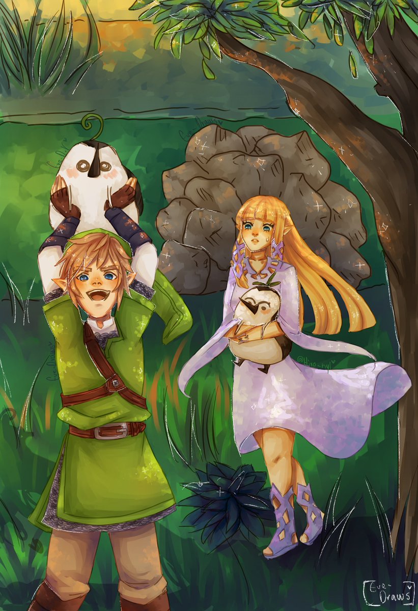 Zelda And Link Skyward Sword Fan Art