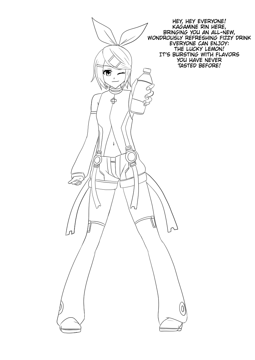 Kagamine Rin Coloring Pages