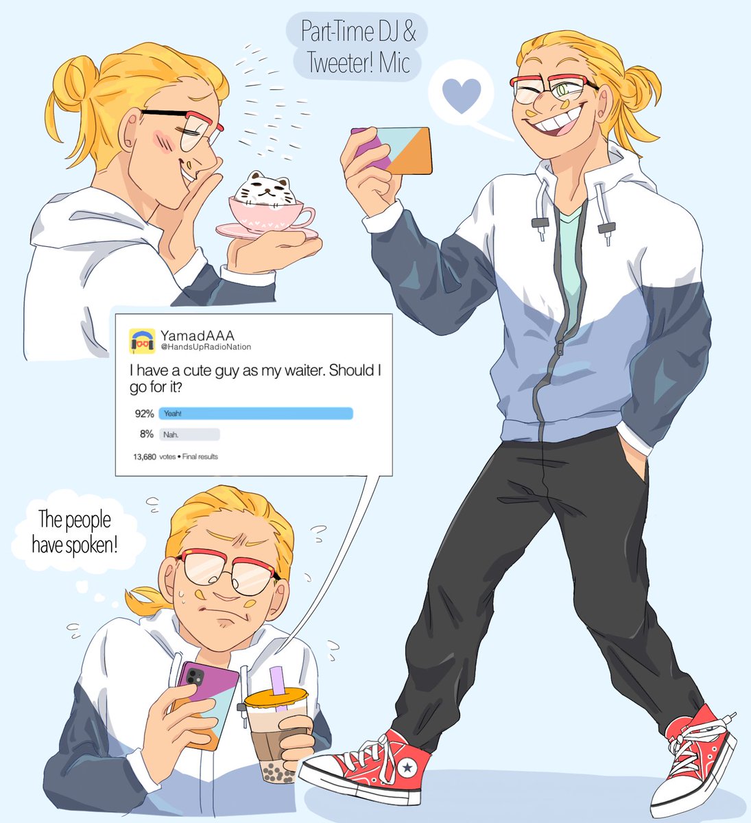 「Part 2 of the kofi commission! Aizawa asking Mic to stay wit」nart (submas brainrot)の漫画