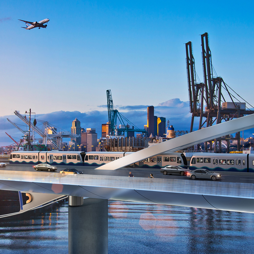 Concept pictures of a new West Seattle Bridge from architect Matthias ...