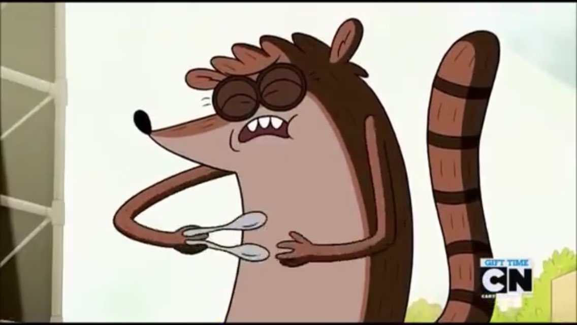 Rigby Hamboning Gif