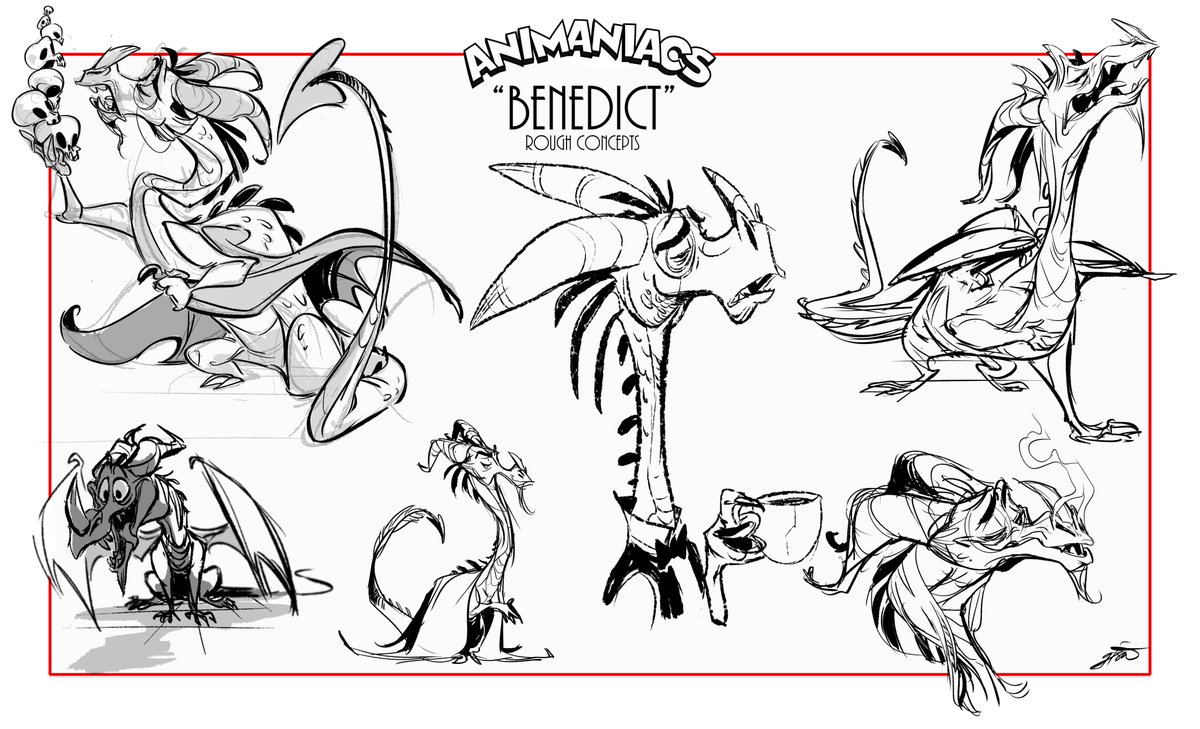 「Benedict the Dragon! He was so fun to design! Here are some 」Genevieve ...
