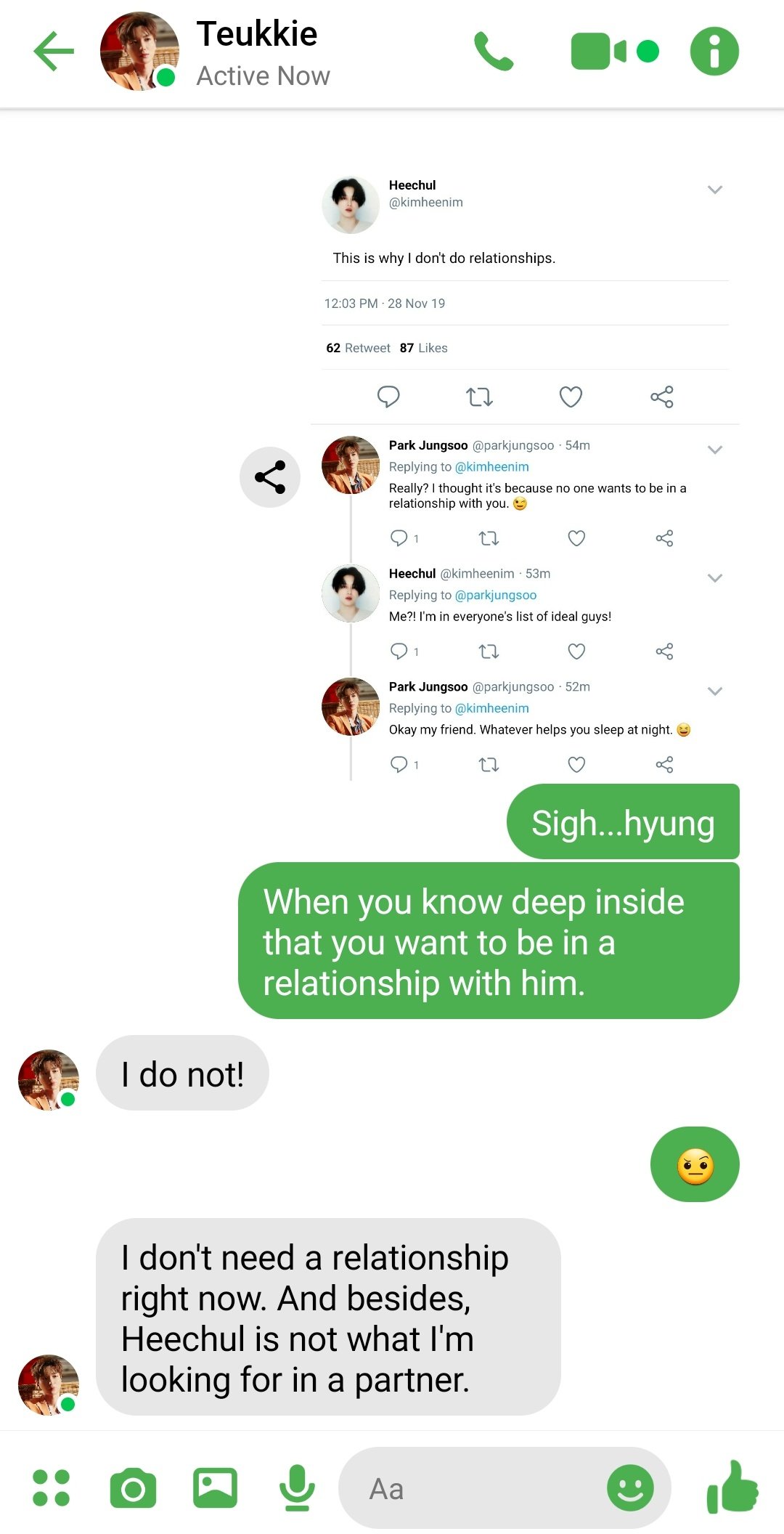 simjang 💙 on Twitter: "[16] The tea about KyuWook https://t.co/d66YUiEzid" / Twitter