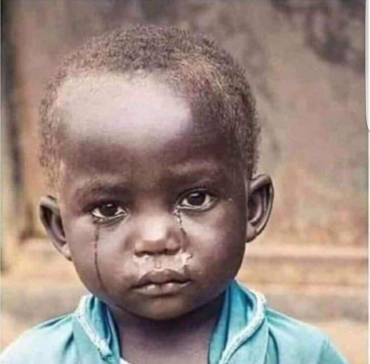 Sad African Child Crying