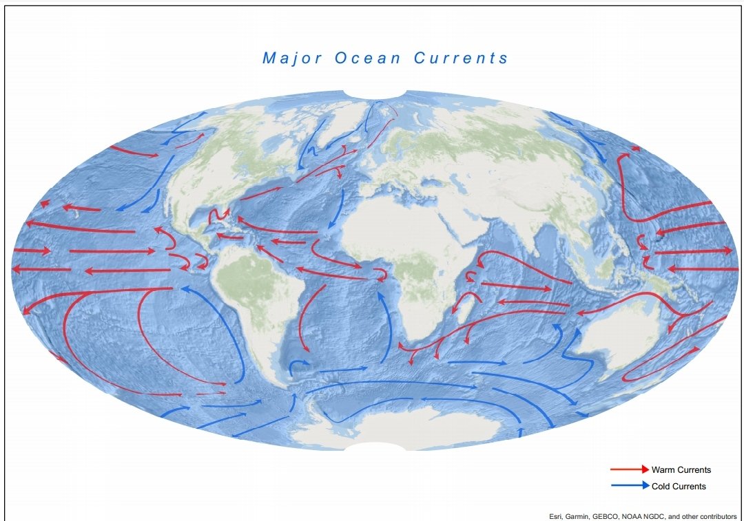 Ocean Currents Warm And Cold