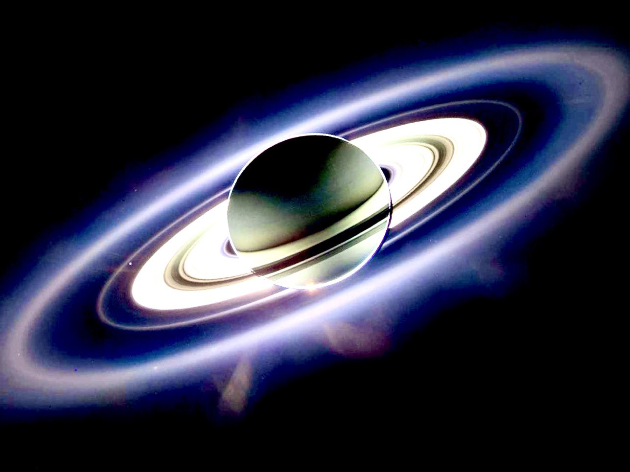 Staurn Cassini Backlit