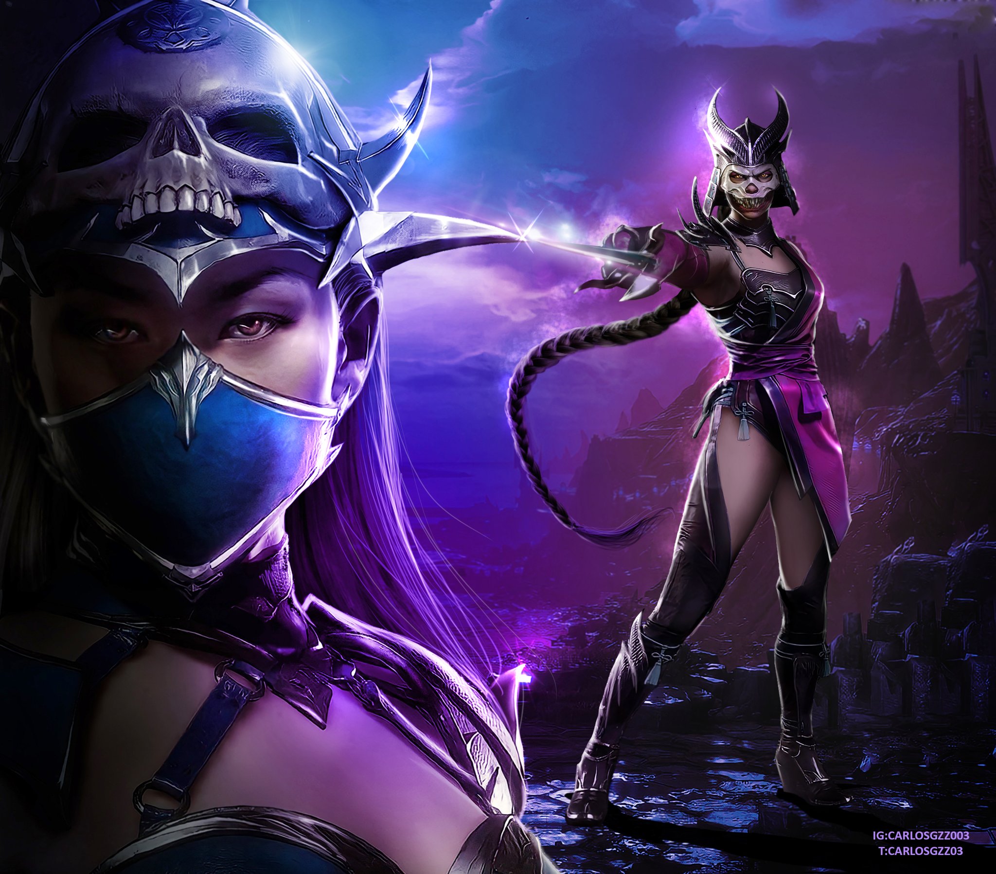 Mortal Kombat Mileena And Kitana ArtStation Fan Art Mileena E Kitana