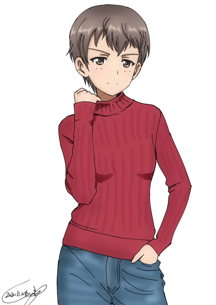 ガルパン「ナオミ私服 #garupan #ガルパン 」|ぶっくりP (C101 金-東ポ23b)のイラスト