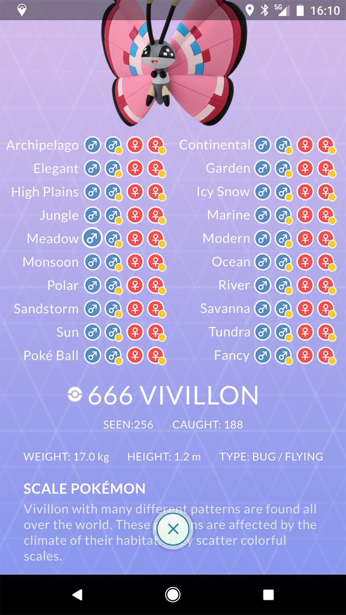 Mapa De Vivillon After Waiting A Few Days, My Sitting Cuties Order Has