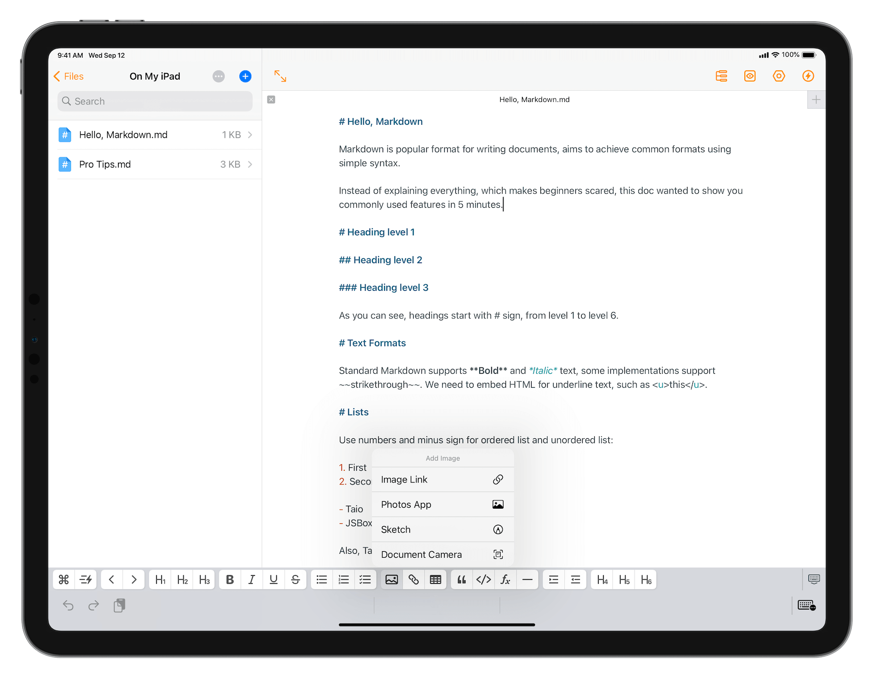 Taio on Twitter: "4/15) Taio has a nice Markdown editor (CommonMark standard), with features ...