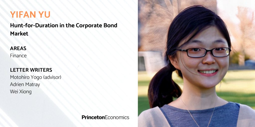 Princeton Economics on Twitter: "Yifan Yu's job market paper examines the duration hedging ...