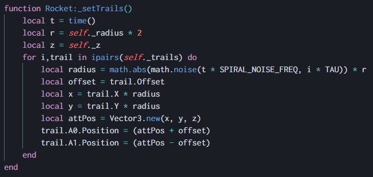 sleitnick on Twitter: "Here's the code for that. Each frame, it runs this bit of code. The ...