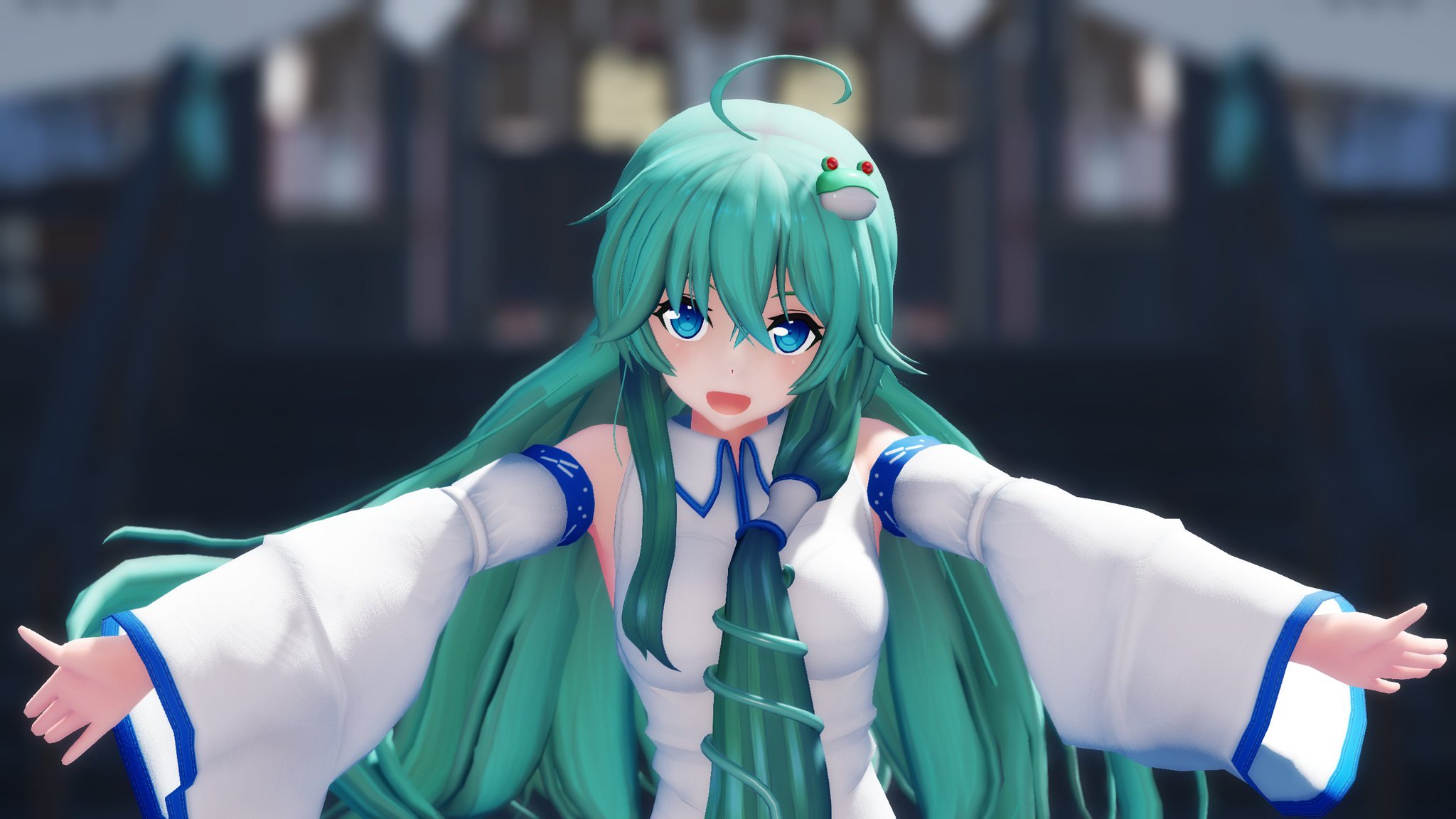 8THMMD on Twitter: "早苗さんで「奇跡さえも」カメラ付け作業中です。 顔のRayマテリアルだけToon系の設定にしようかと思ったんですが、やっぱりリアル系の方が扱いやすいです ...