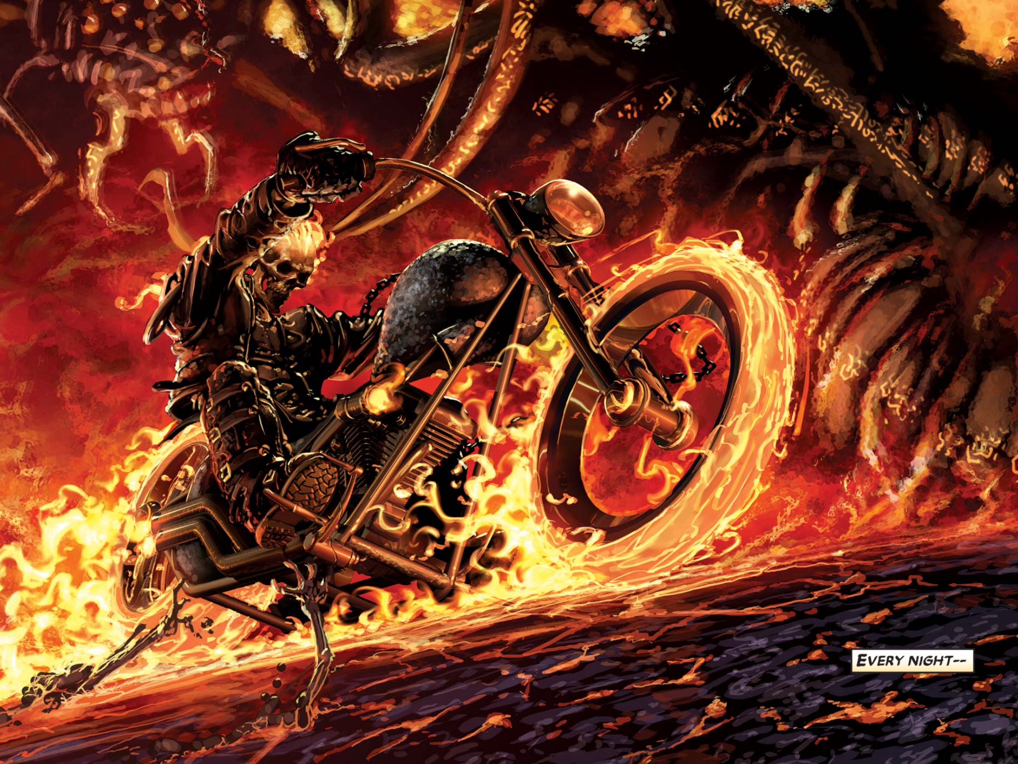 Ghost Rider Bike Drawings