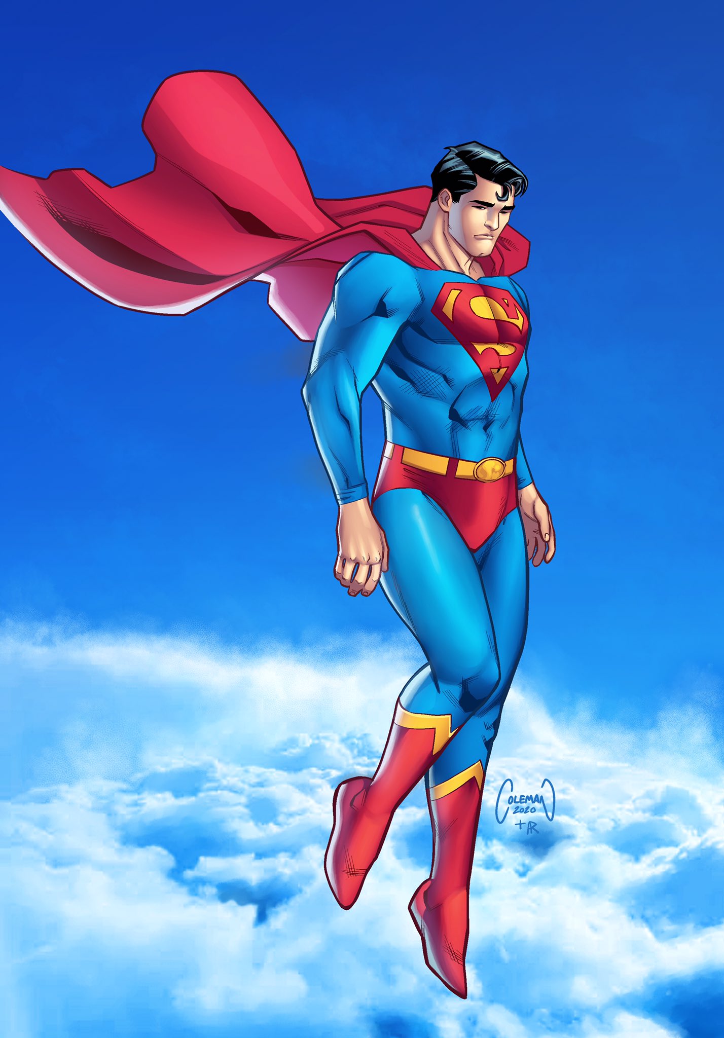 Superman Flying Render