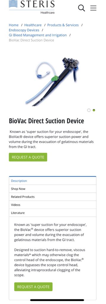Let’s talk tricks for augmenting suction during endoscopy, as big clots ...