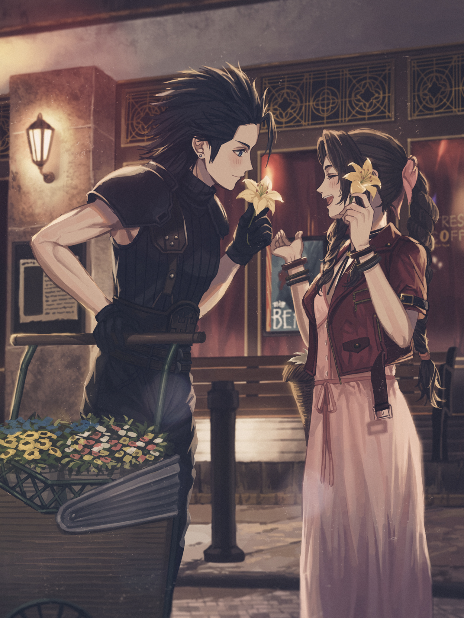 Zack And Aerith Final Fantasy