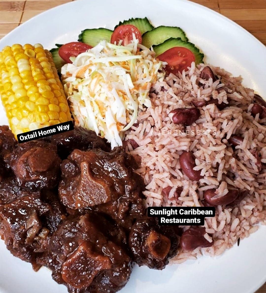 Oxtail And Rice And Peas