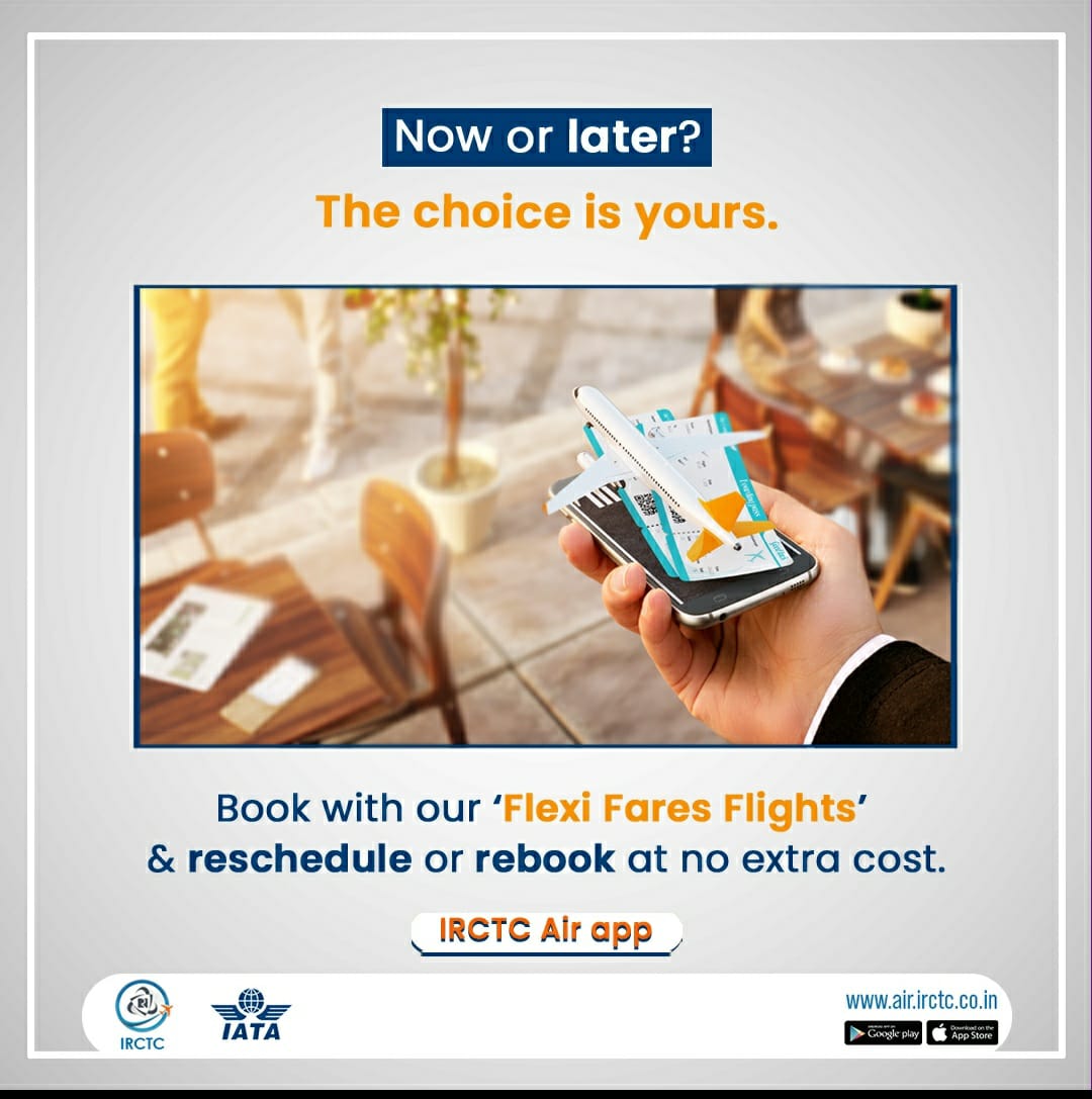 IRCTC on Twitter: "Change in #travel plans? Have the #flexibility to #rebook your #flight with # ...