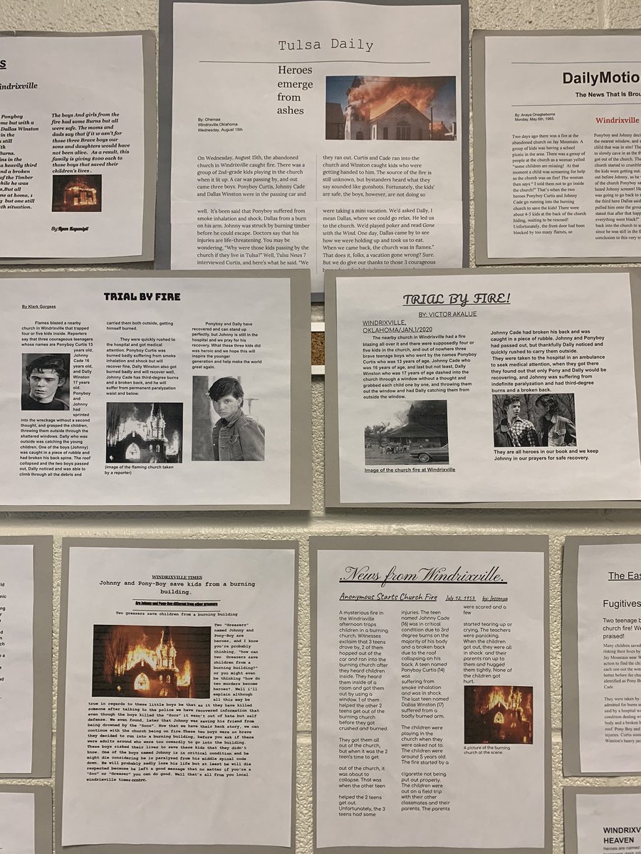 The Outsiders Church Fire Newspaper Article