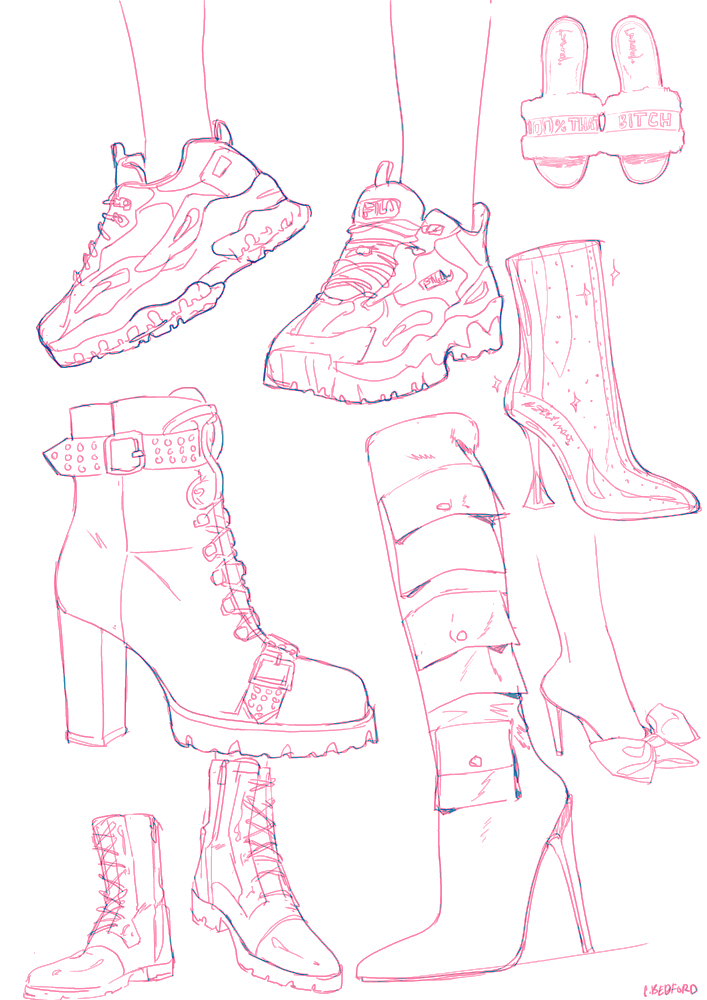 How To Draw Anime Girl Combat Boots