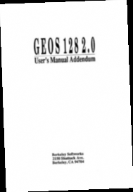 GEOS 128 2.0 Users Manual Addendum - Manual PDF Download / Twitter