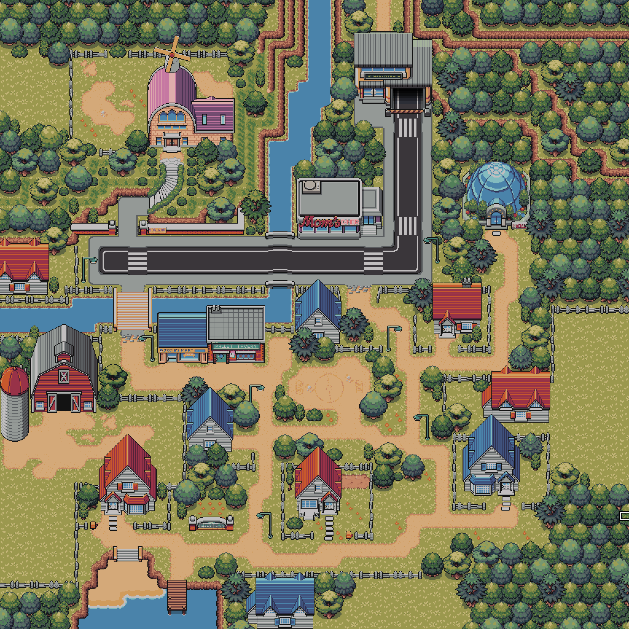 Pokemon Pallet Town Map