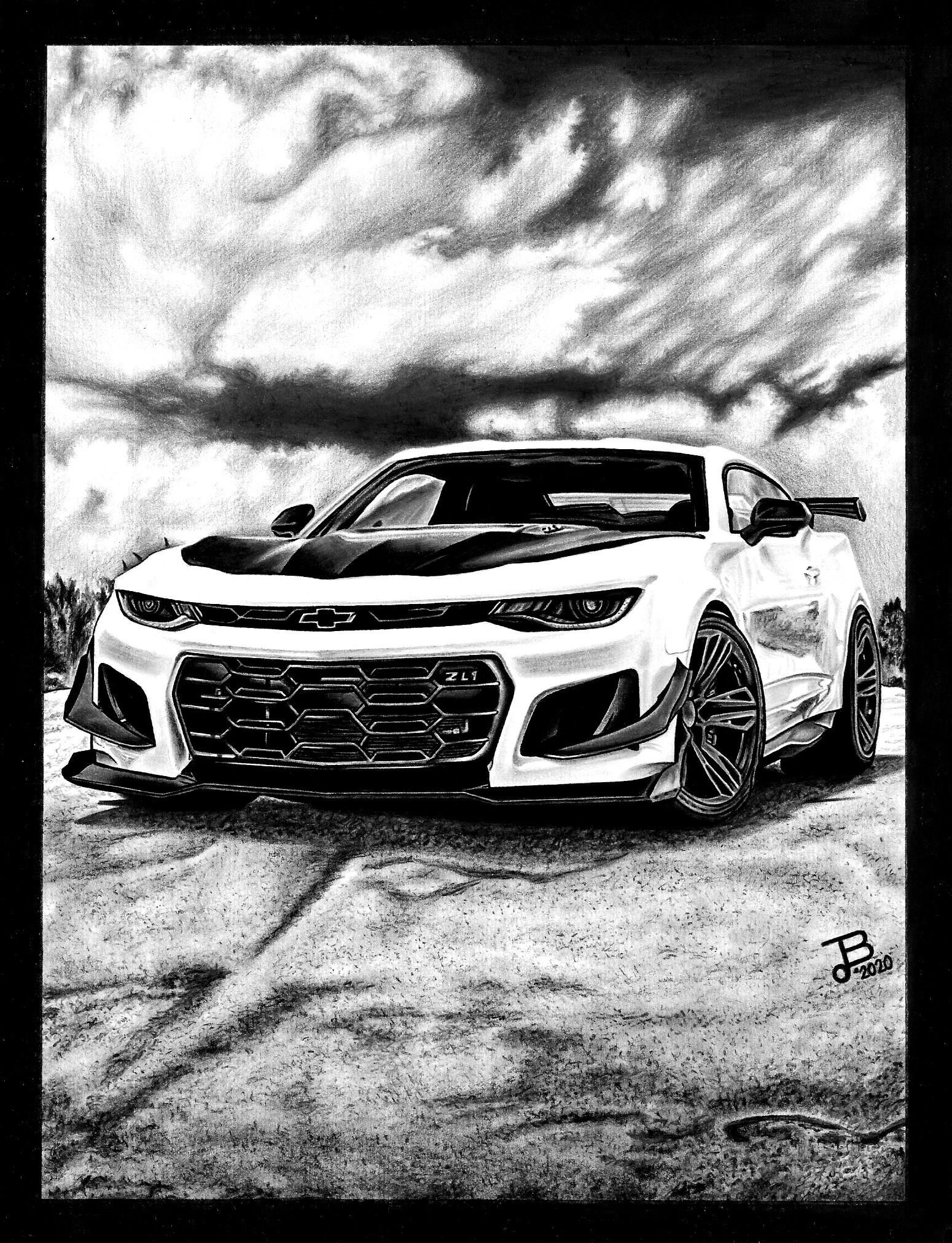 How To Draw A Zl1 Camaro