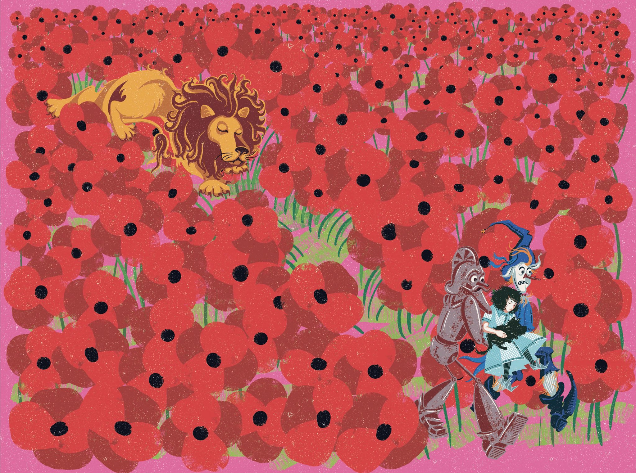 Wizard Of Oz Poppies Illustration