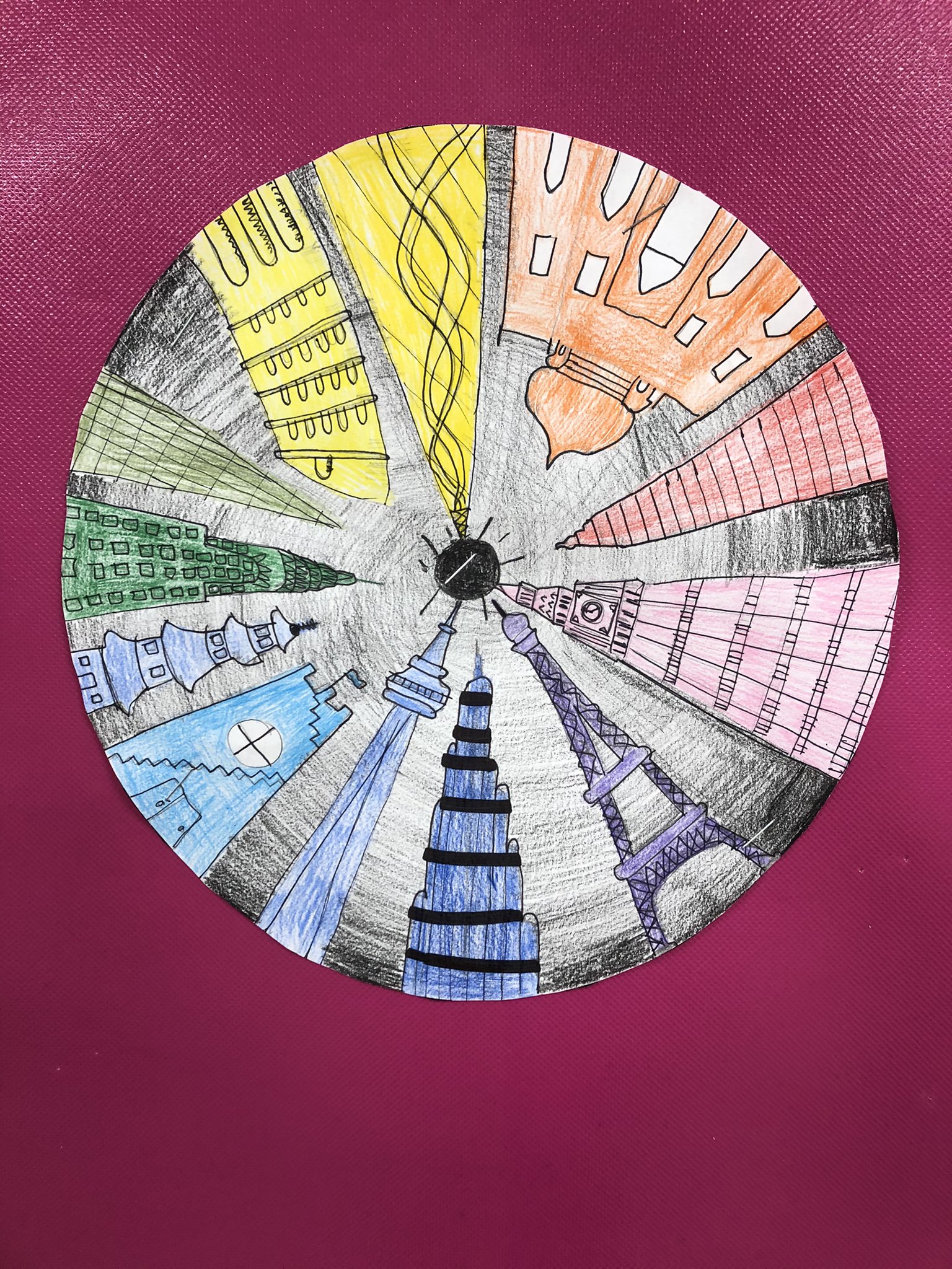 1 Point Perspective City