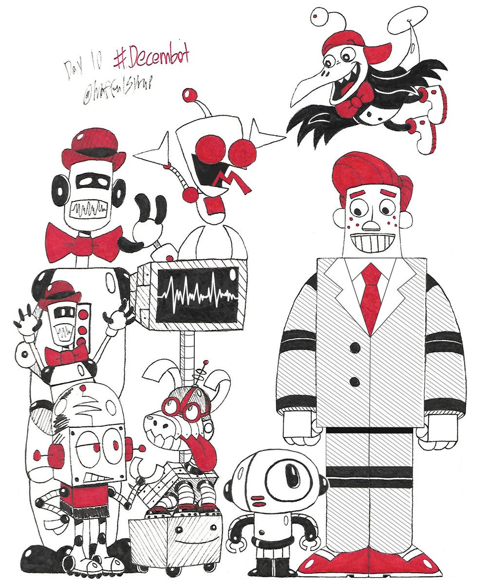 「#Decembot? Day 10 Tooned Up Cartoon Bots 10 assorted cartoo」🧇ᗯᗩᖴᖴ|🦋🧇の漫画