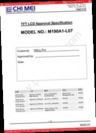 Datasheet: Panel CMO M190A1 L07 3 - Manual PDF Download / Twitter