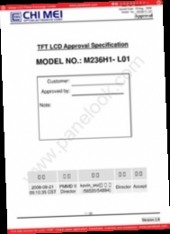 Datasheet: Panel CMO M236H1 L01 1 - Manual PDF Download / Twitter
