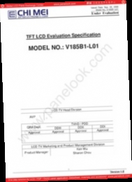 Datasheet: Panel CMO V185B1 L01 2 - Manual PDF Download / Twitter