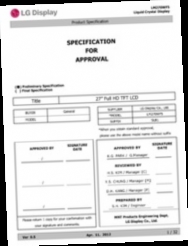 Datasheet: Panel LG Display LM270WF5 SLB1 1 - Manual PDF Download / Twitter