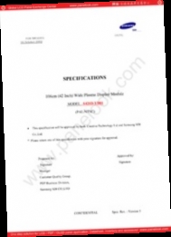 Datasheet: Panel SAMSUNG SDI S42SD YD01 0 - Manual PDF Download / Twitter