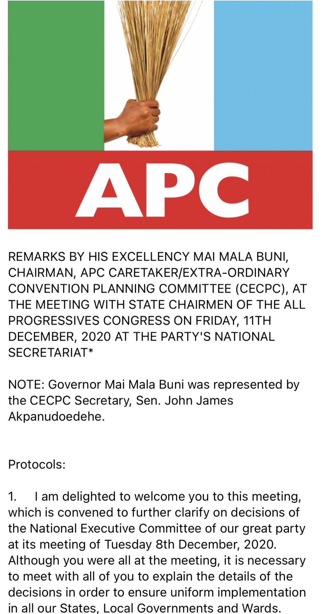 All Progressive Congress Logo