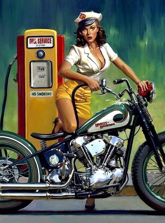 Indian Motorcycle Pin Up Girl