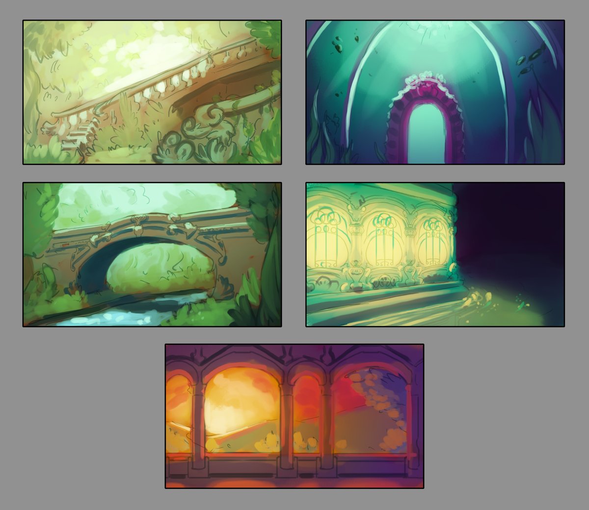 「some quick environment practice :) 」Deo🧛‍♂️🐺 comms openの漫画