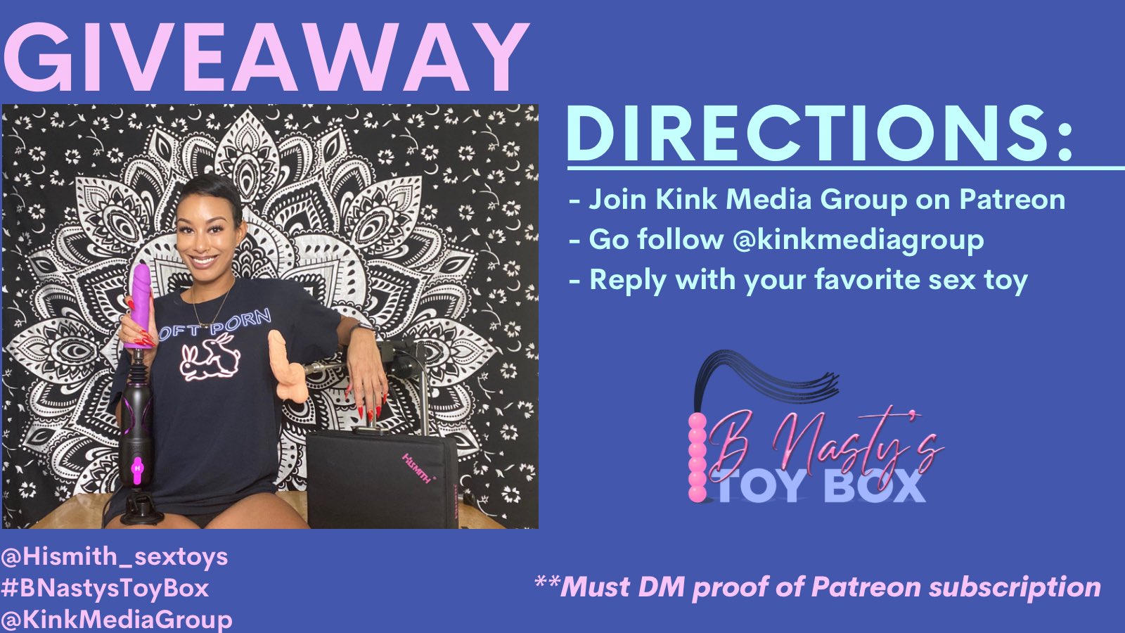 TW Pornstars - MissBNasty.Com 👑. Twitter. I’m giving away a FREE @Hismith_sextoys fuck machine ...