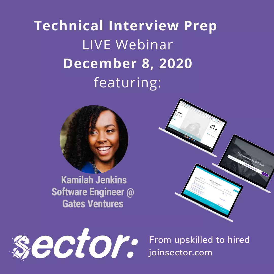 Sector (Formerly Our Bloc) on Twitter: "Join us for our next FREE webinar on Technical Interview ...