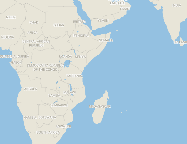 African Islands Near Madagascar