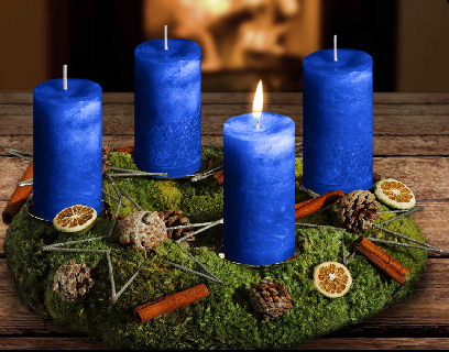 Blue Advent Wreath