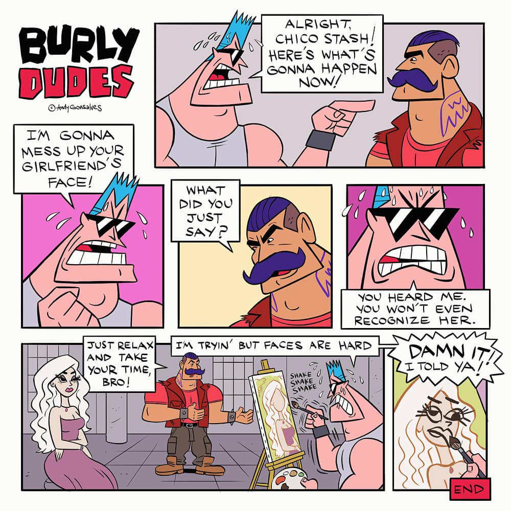「BURLY DUDES 14!!!!!! ???‍♀️ 」|Andy Gonsalvesの漫画