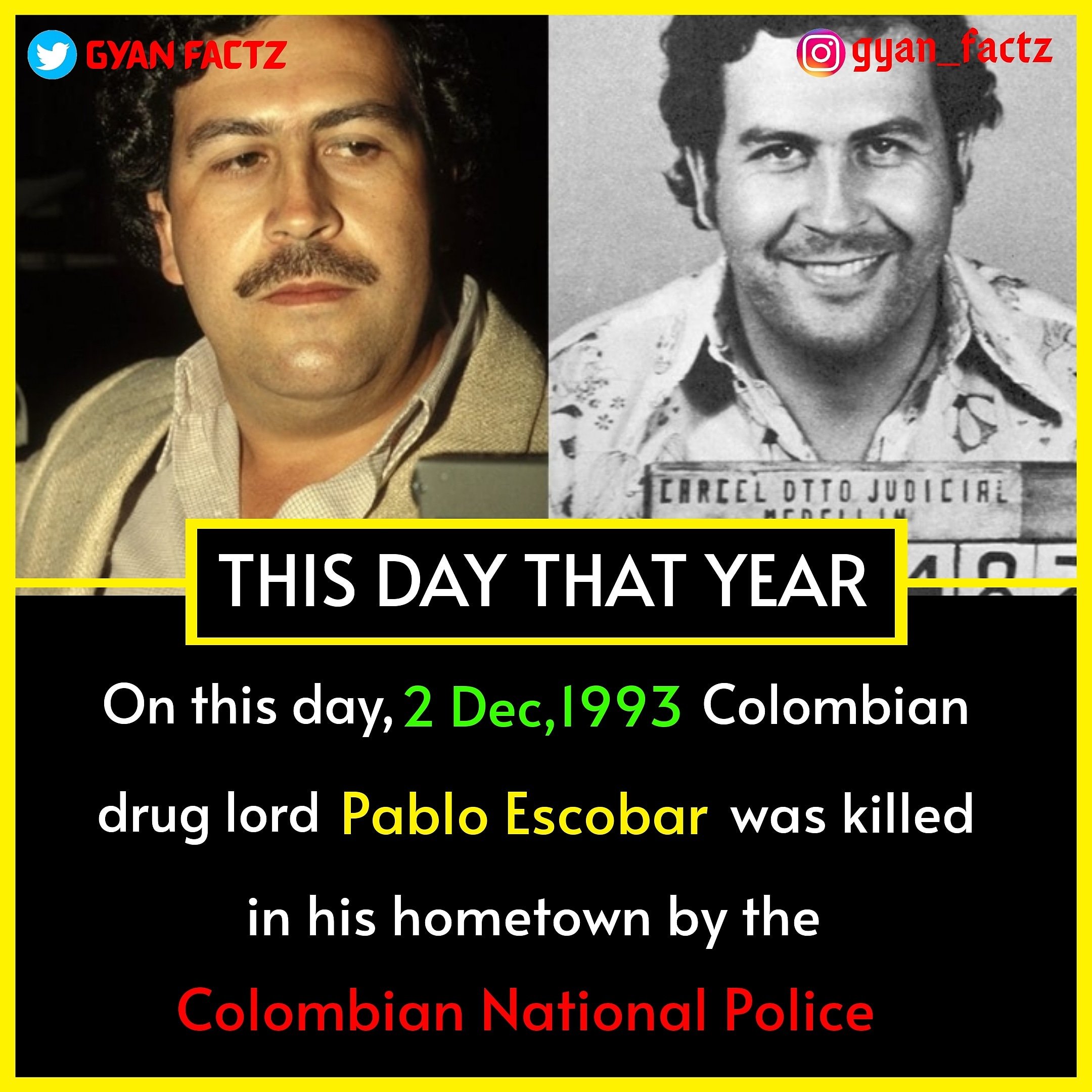 Colombian Drug Lord Pablo Escobar