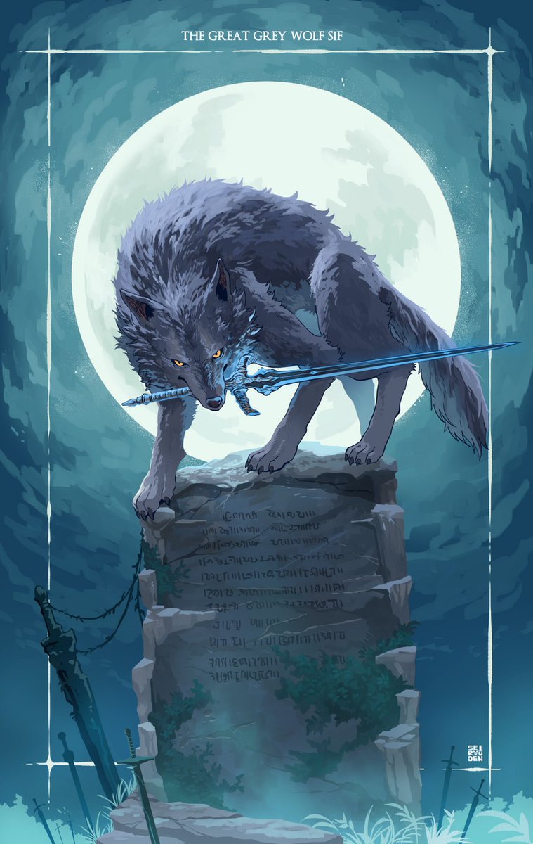 Sif The Great Grey Wolf Art
