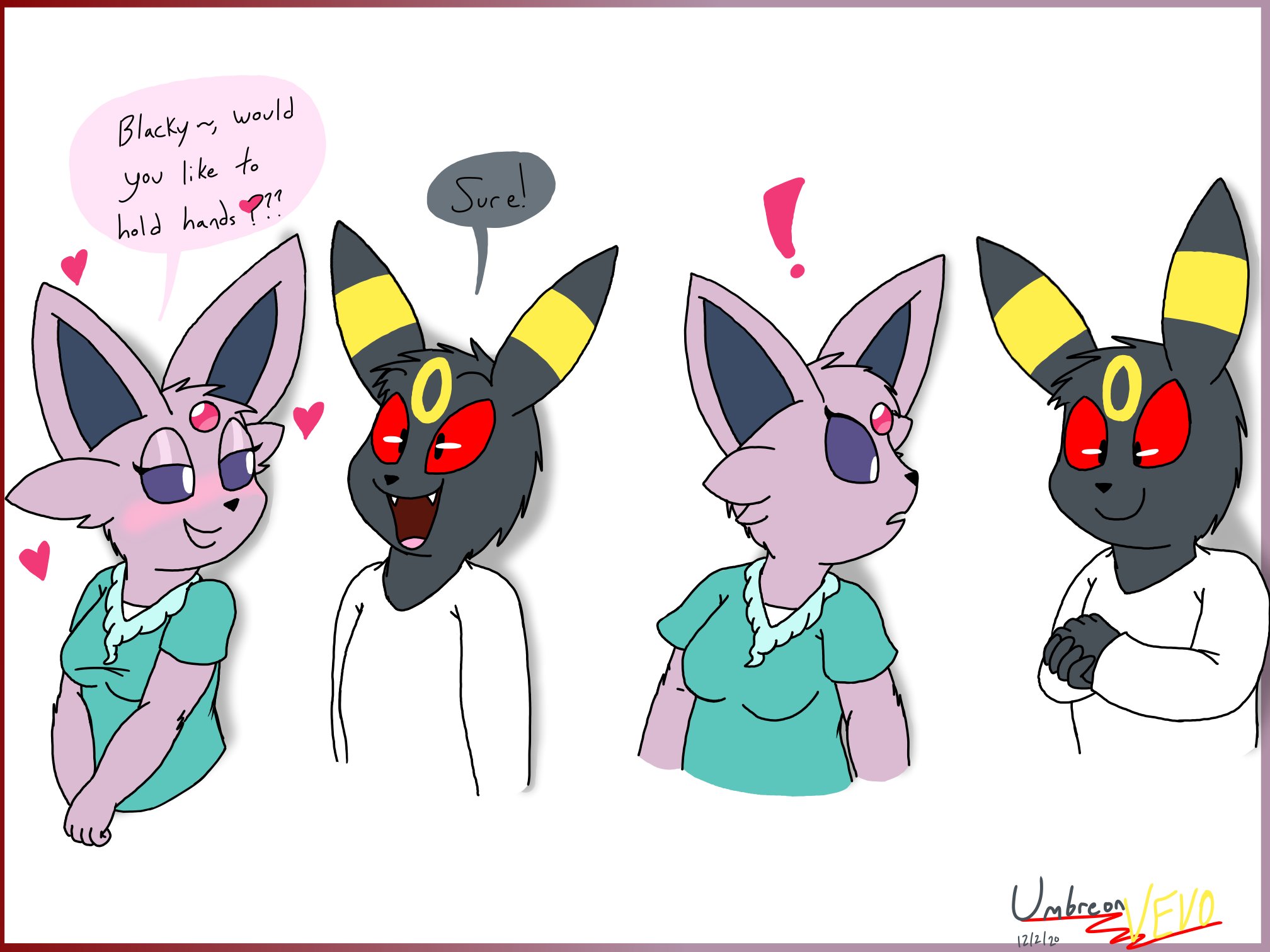 Pokemon Umbreon And Espeon Kiss