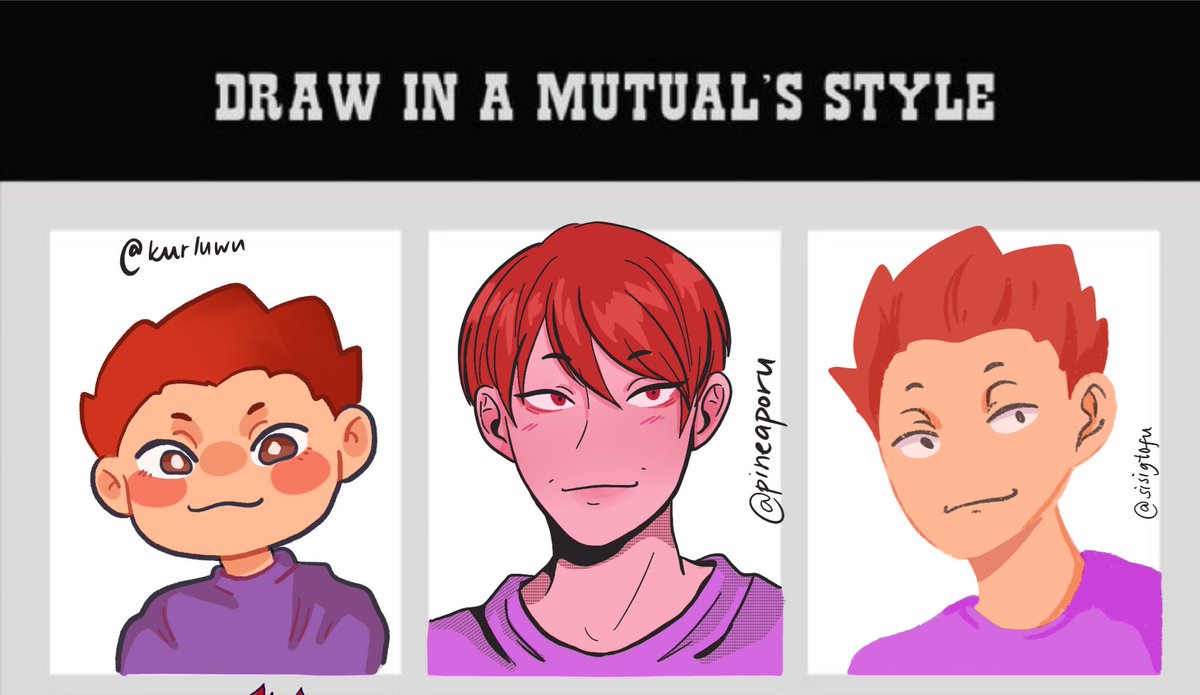 「tendou, but it's in my (amazing) mutuals' styles ?? This was」m🌱nt ️ ...