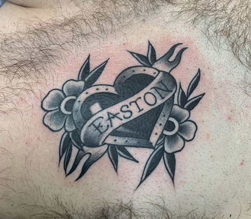 American Traditional Heart Tattoos