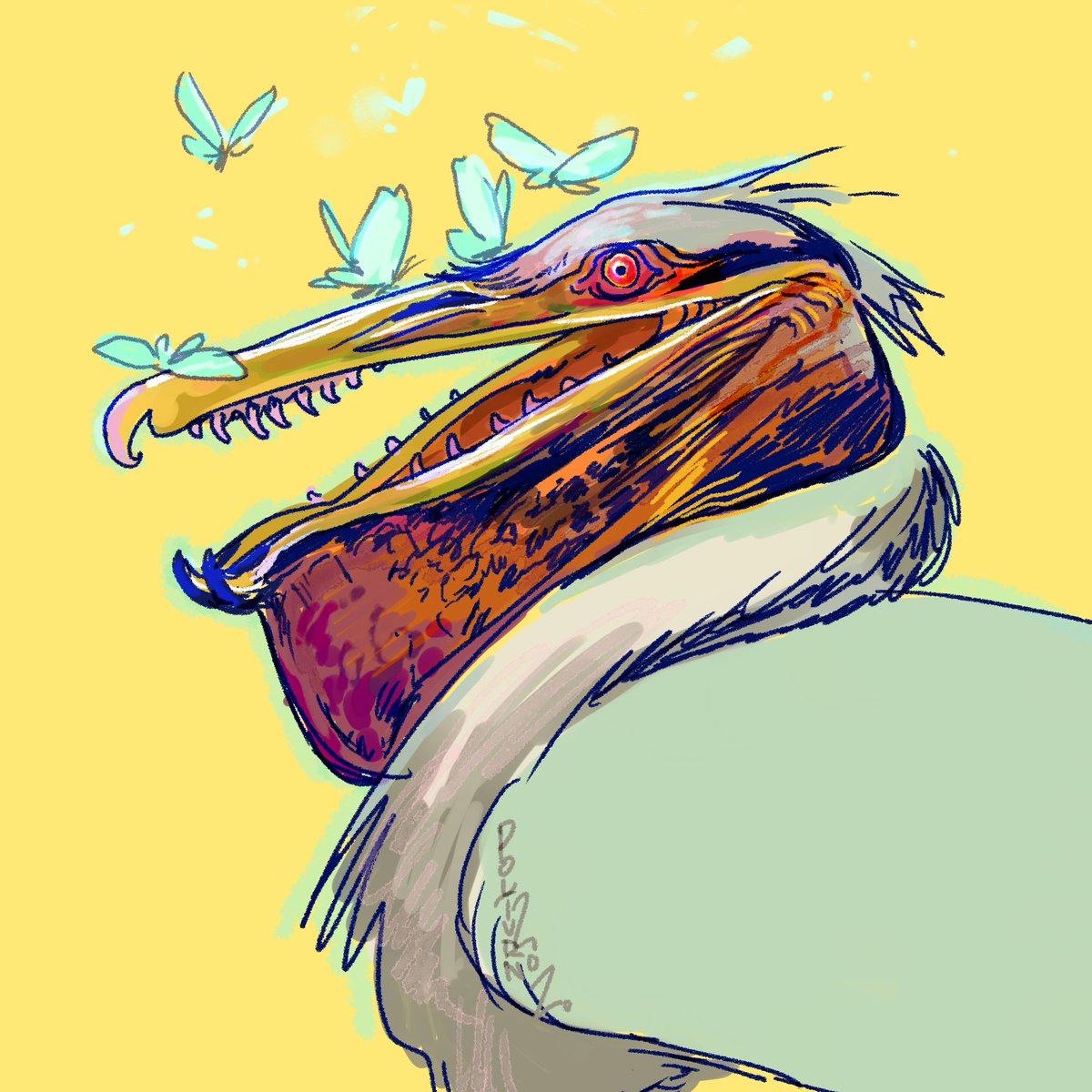 「The classic... a happy tooth bird. :^) 」|Dᴇʟʟ ʟ.のイラスト